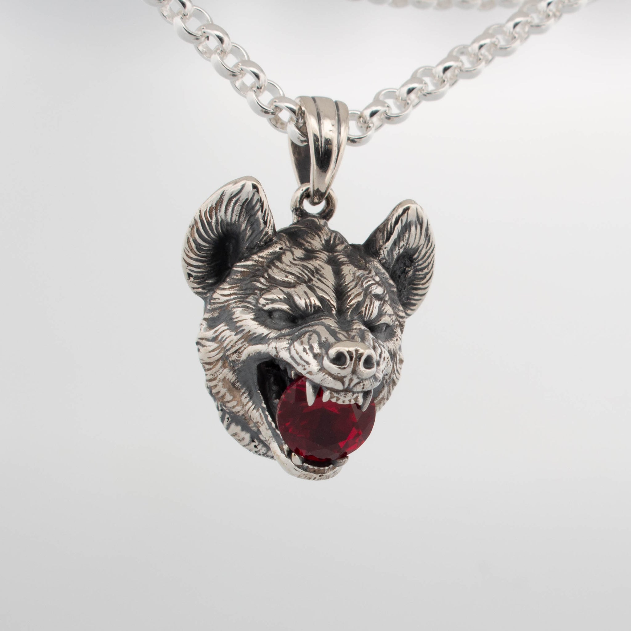 Snarling Hyena Pendant