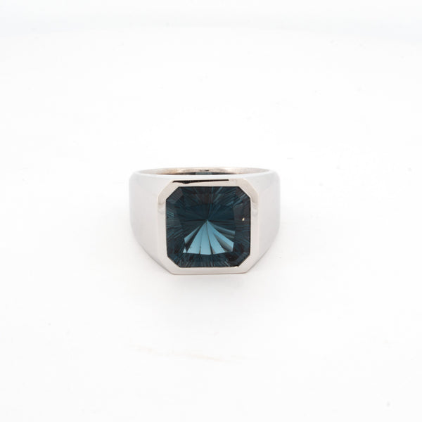 Topaz Warp Drive Signet Ring